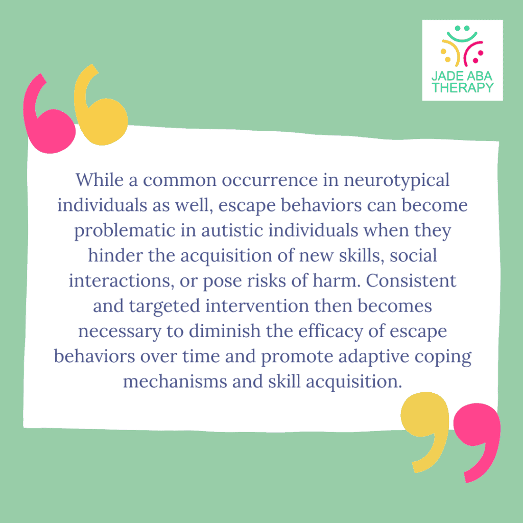 What is Escape Behavior in ABA? - JADE ABA