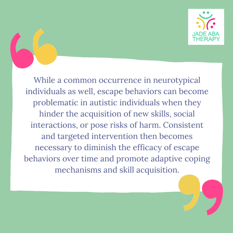 What is Escape Behavior in ABA? - JADE ABA