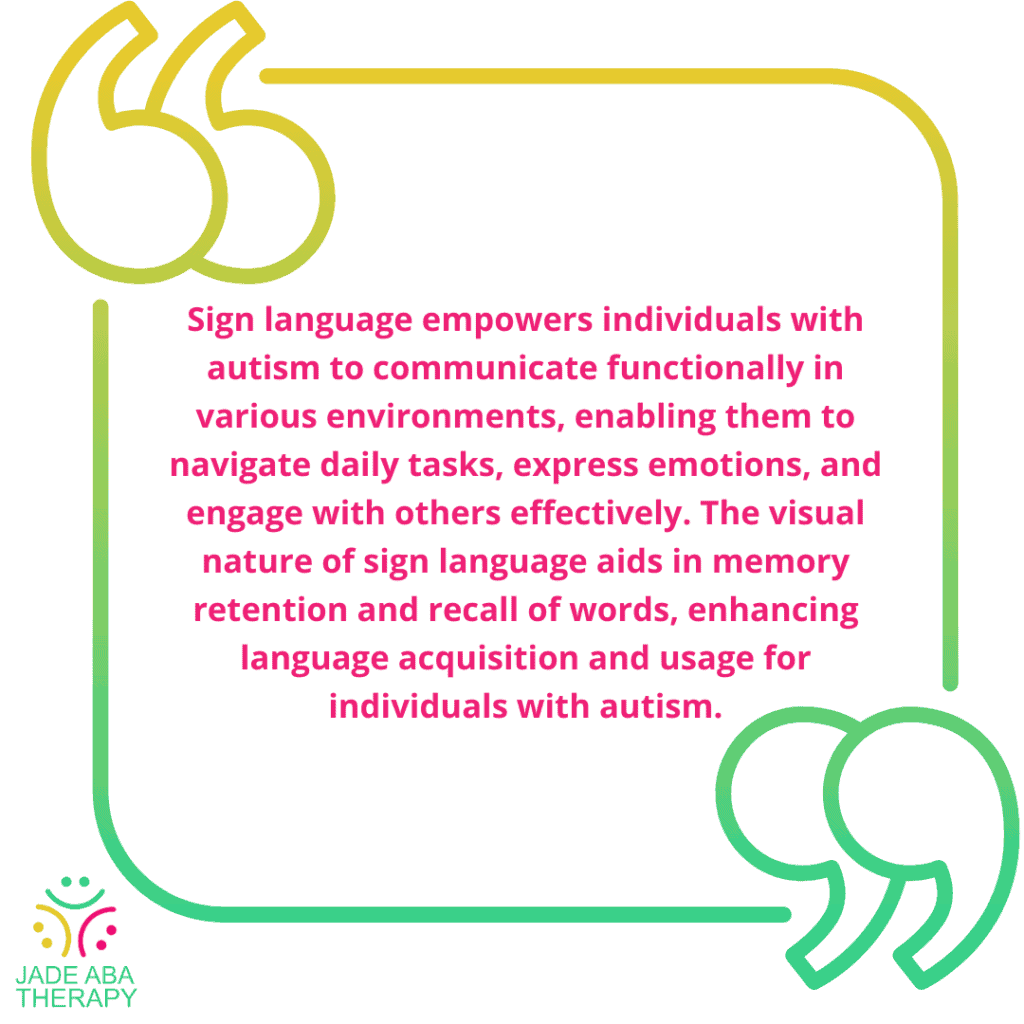 Sign Language as a Tool in ABA Interventions - JADE ABA