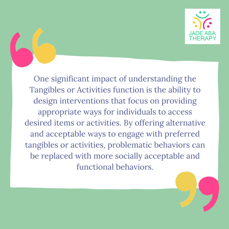 Common Functions of Behavior in ABA Therapy - JADE ABA