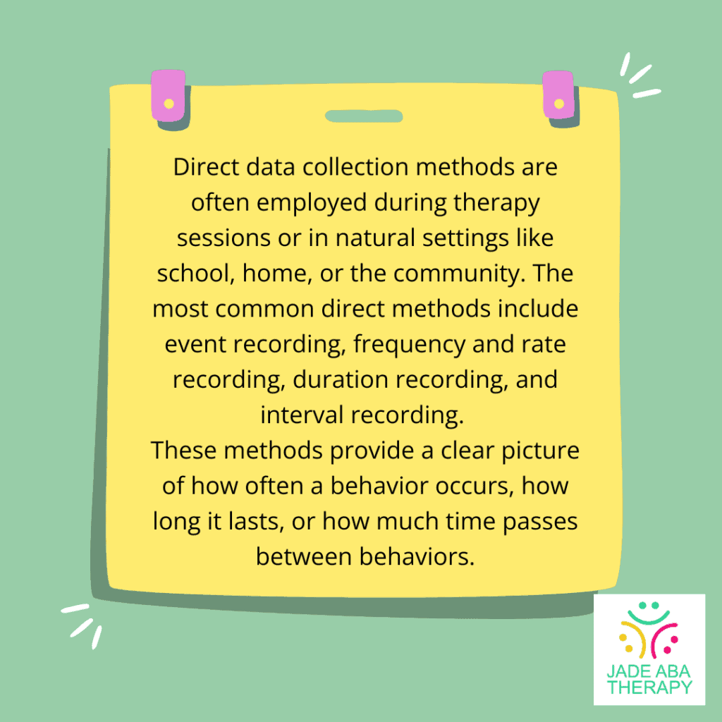 Types of Data Collection in ABA - JADE ABA