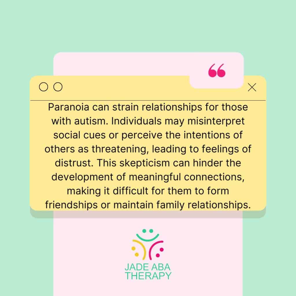 How Paranoia and Autism Go Hand in Hand - JADE ABA