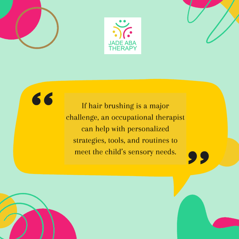 Helping Autistic Kids with Hair Brushing - JADE ABA